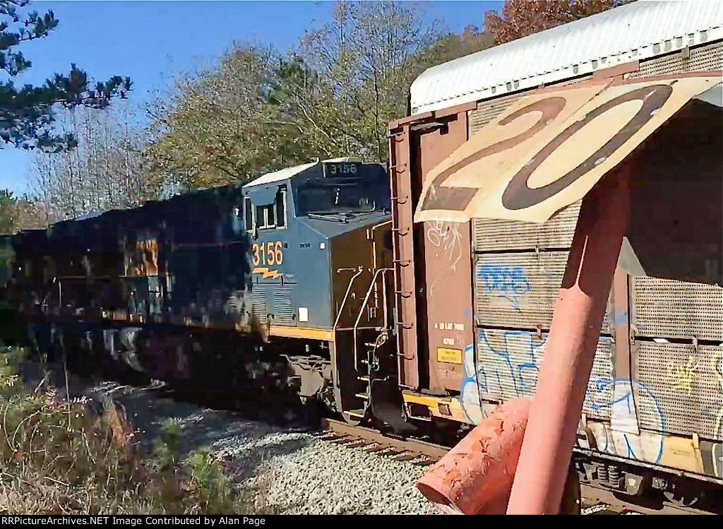 CSX 43 and 3156 head SB